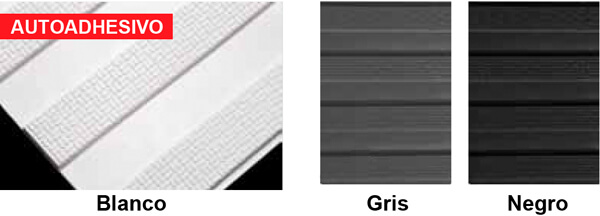 Banda podotáctil autoadhesiva plástico poliuretano